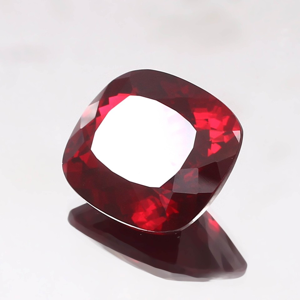 Natural Flawless Myanmar Red Painite Cushion Cut Loose Gemstone 18x15MM ...