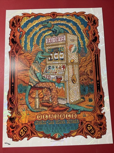 DEAD & CO COMPANY POSTER SPHERE LAS VEGAS WILSON FOIL PRINT GECKO SLOT ...