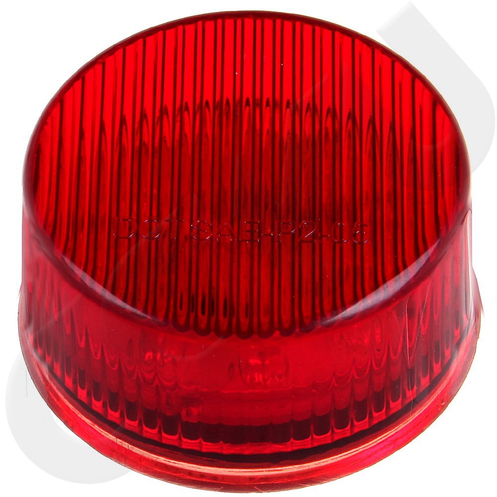 2x Round Red 9 LED For Pickup Truck Lorry Side Marker Light 2 inch 12V ...
