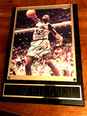 Shaquille O'Neal Orlando Magic Autographed Basketball Plaque with COA ...