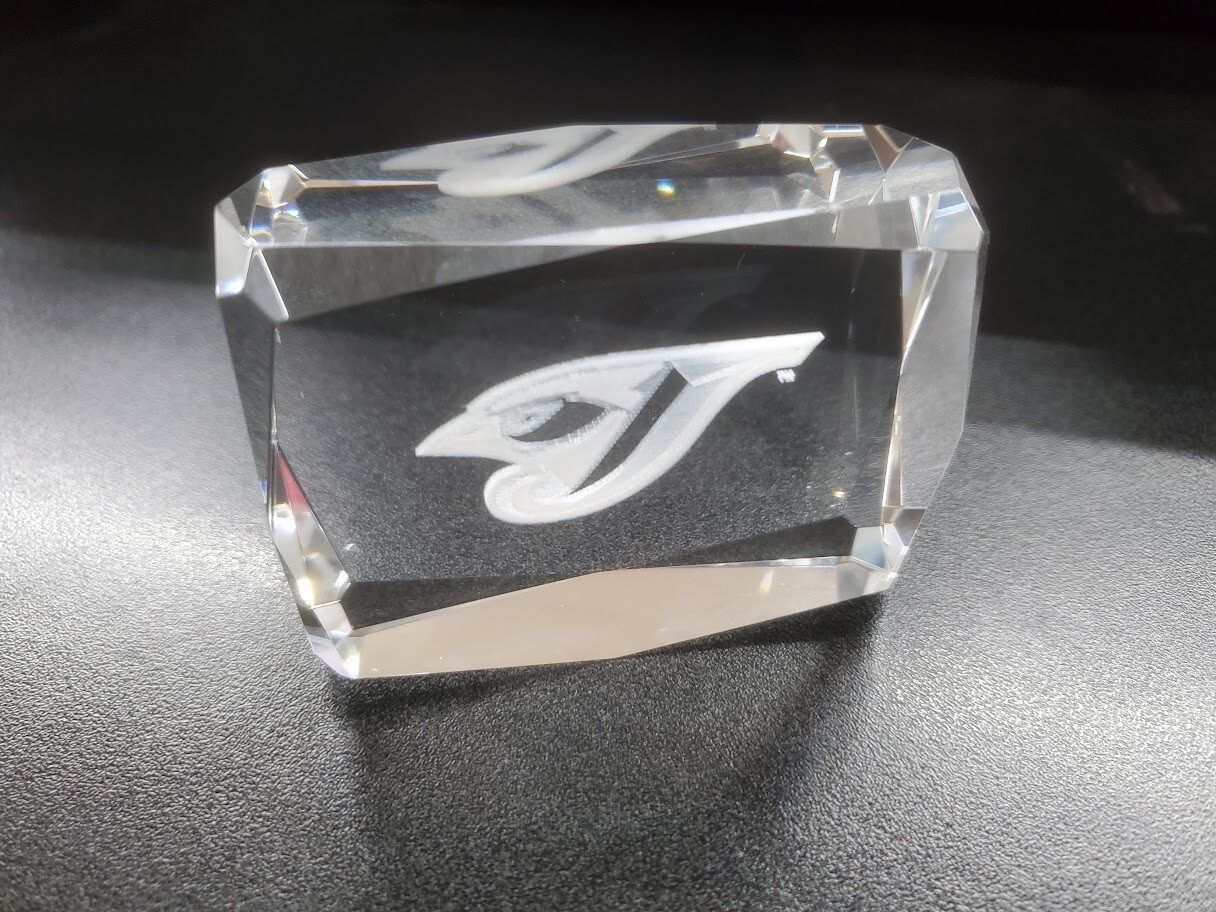 TORONTO BLUE JAYS MVP Crystal Display Paper Weight w/Case 3 1/4x 2 3/8x ...