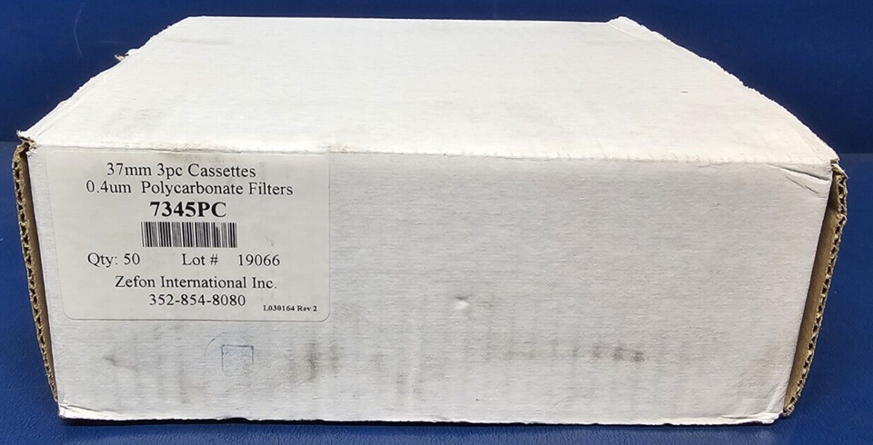 Case/50 Zefon International 7345PC 37mm 3pc Cassettes 0.4um ...