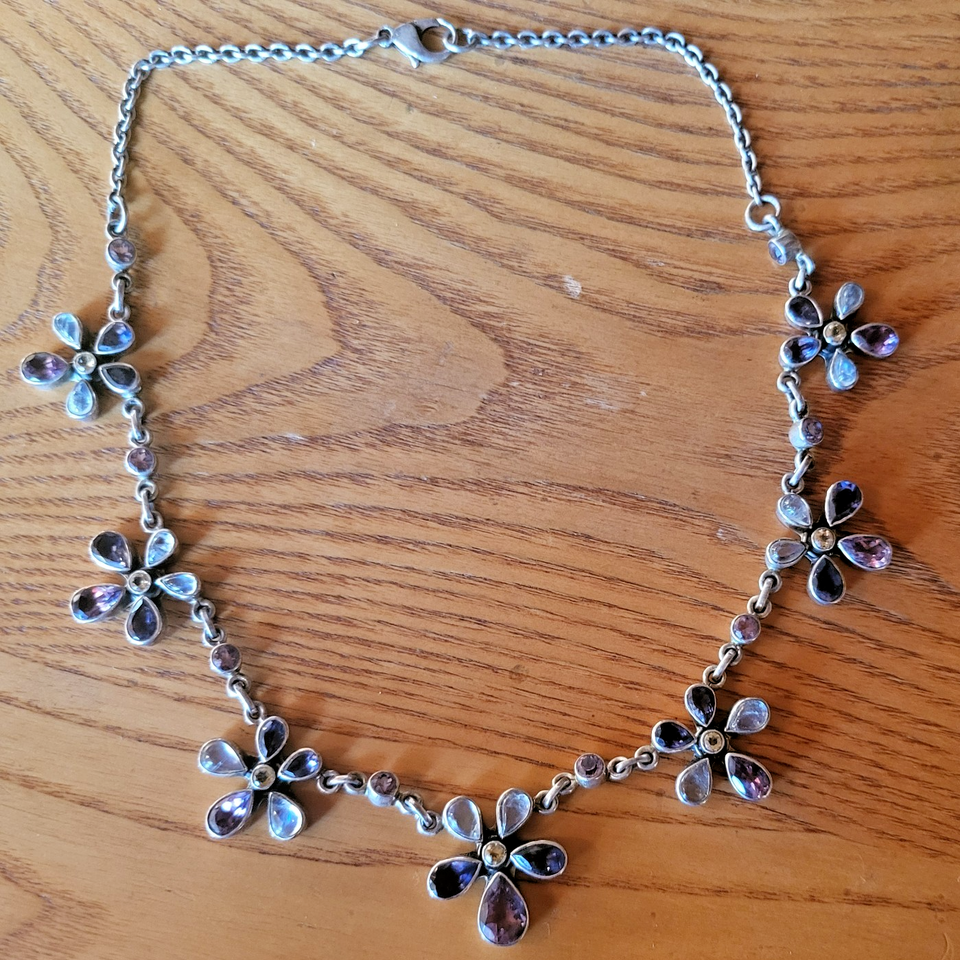 Nicky Butler Sterling Silver Amethyst Moonstone Flower Necklace | eBay