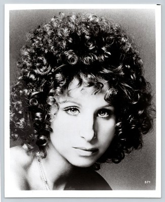 Barbra Streisand Black & White Gelatin Silver Portrait Photo 8x10 Curly ...