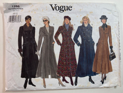 VogueBasic Design 1266 Fit & Flare Coat Peacoat Sewing Pattern Sz 6-10 ...