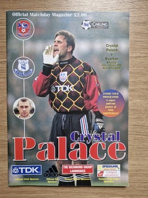 Crystal Palace v Everton 10th January 1998 Premiership 97/98 EXCELLENT ...