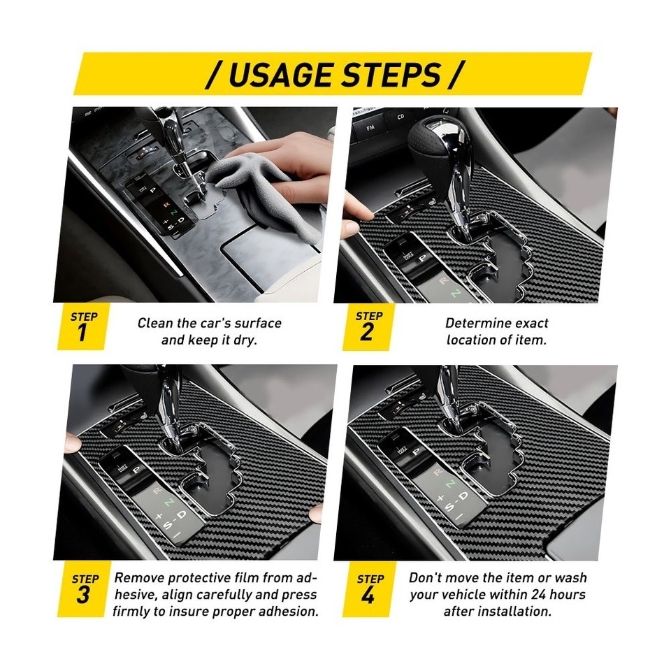 Carbon Fiber Gear Shift Panel Box Cover Fit LEXUS IS250 IS300 IS350 ...