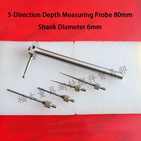 TESA TRIMOS Height Indicator Probe 6mm Original New 5-Direction L=60 80 ...