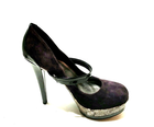Jessica Simpson Purple Snake Print Suede Platform Pumps Shoes Size 8 1/ ...