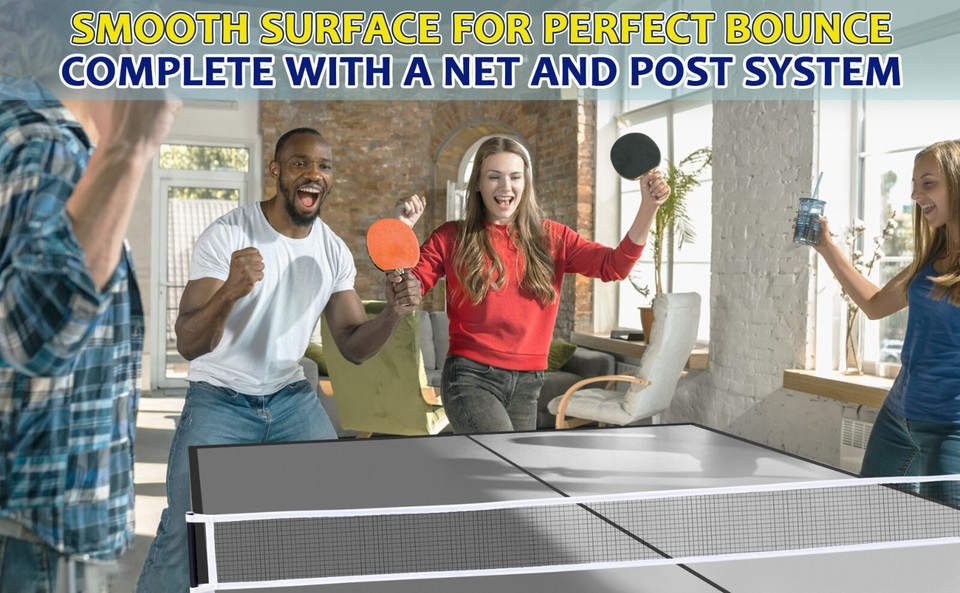 Ping Pong/ Table Tennis Conversion Top 7'X4' Foldable Ping Pong Table ...