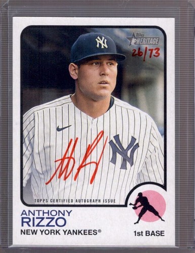 2022 Topps Heritage - Real One Autographs Anthony Rizzo #ROA-AR Special ...