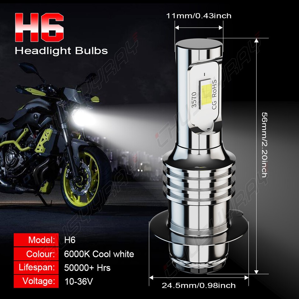 High Power HID LED Headlight H6 Bulbs for Honda TRX 700XX 2008–2009 ...