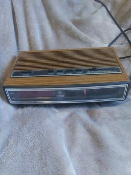 Vintage 90s General Electric GE 7-4625c Wood Grain Am/fm Alarm Clock ...