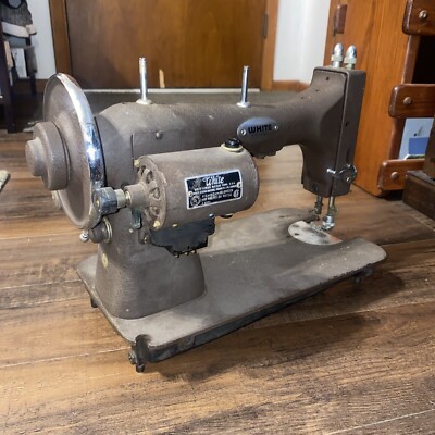 Vintage White Rotary Sewing Machine Unit Only, Untested 1920s Heavy ...