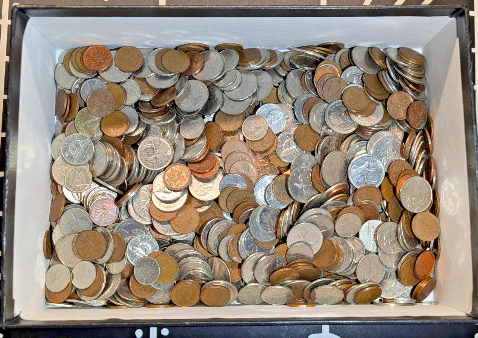 Lot of ~7.87 lbs Canadian Coins - Penny/Nickel/Dime/Quarters - 1965 to ...