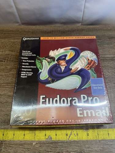 Qualcomm Eudora Pro commcenter DELUXE VERSION 4.0 windows 95 NT. NEW ...