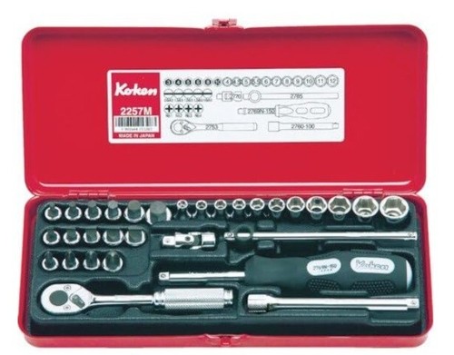Koken Yamashita 1/4 (6.35mm) SQ. Socket set 31 pieces 2257M Ko-ken ...