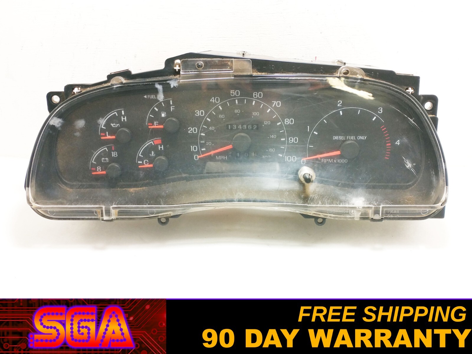 1999-2001 FORD SUPERDUTY EXCURSION GAS INSTRUMENT GAUGE CLUSTER XC3F ...