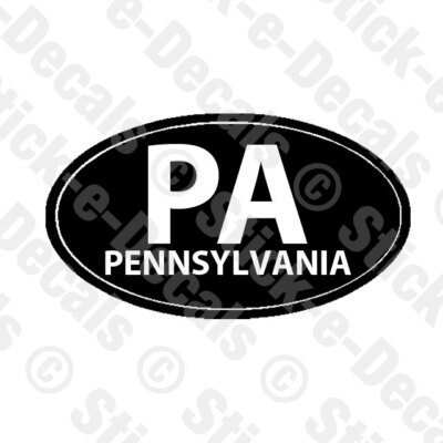 PENNSYLVANIA STATE OVAL EST 1787 PA State Oval Vinyl Decal 2 Styles | eBay