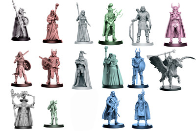Dragonlance Set - 16 minis Fantasy Miniature D&D Pathfinder Tabletop ...