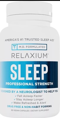 RELAXIUM SLEEP 60 Capsules - Dietary Supplement for Better Sleep - Exp ...