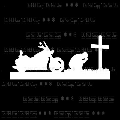 Motorcycle Kneeling at Cross Faith Jesus God Prayer Catholic Religion ...