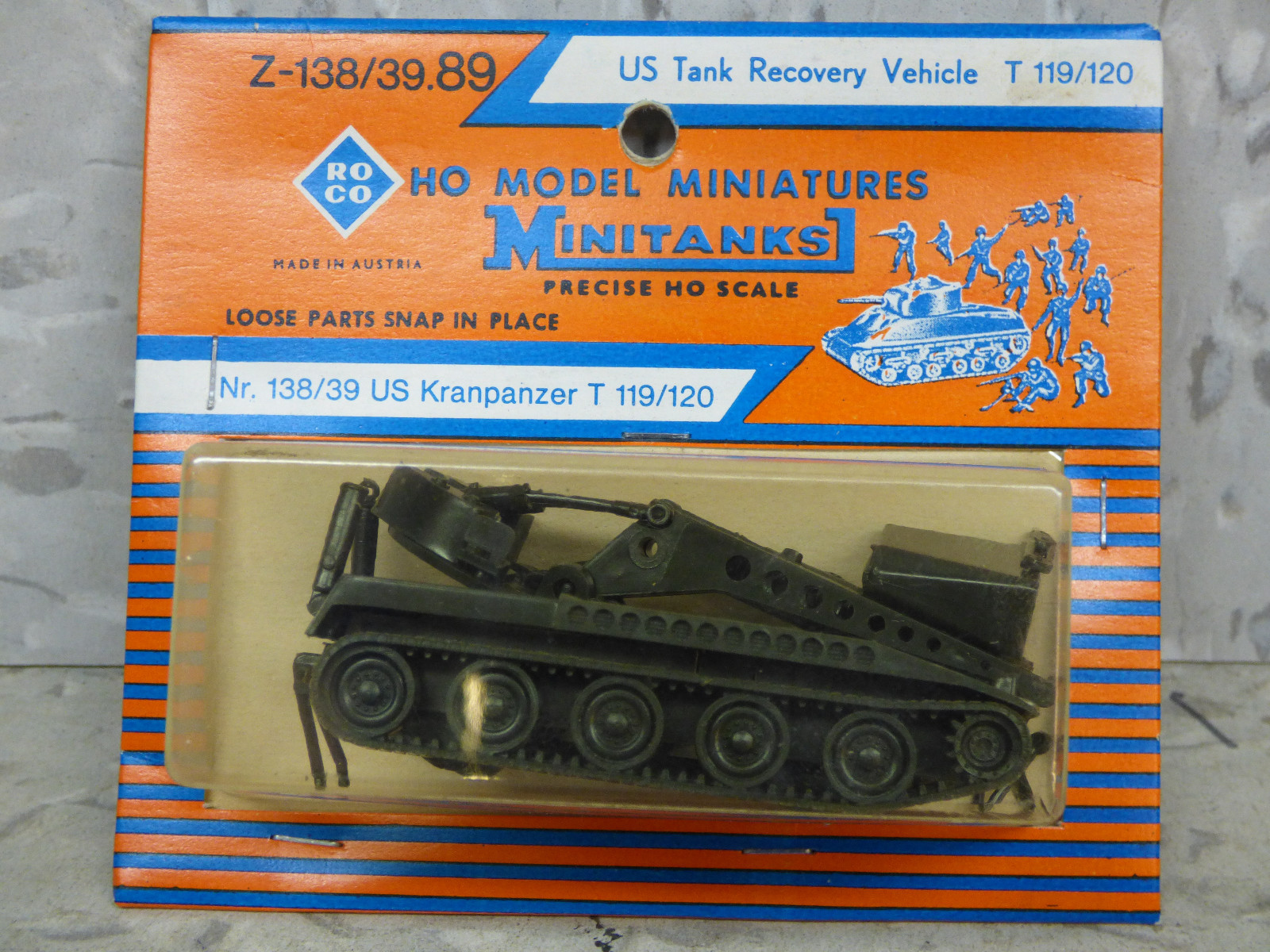 Sv92 Roco Minitanks Z-138.39 US Tank Recovery Vehicle T119 for sale ...