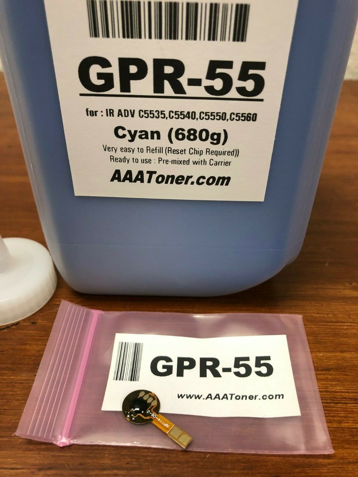 (680g) GPR-55 Cyan Toner Refill for Canon IRC5535, C5540, C5550, C5560 ...