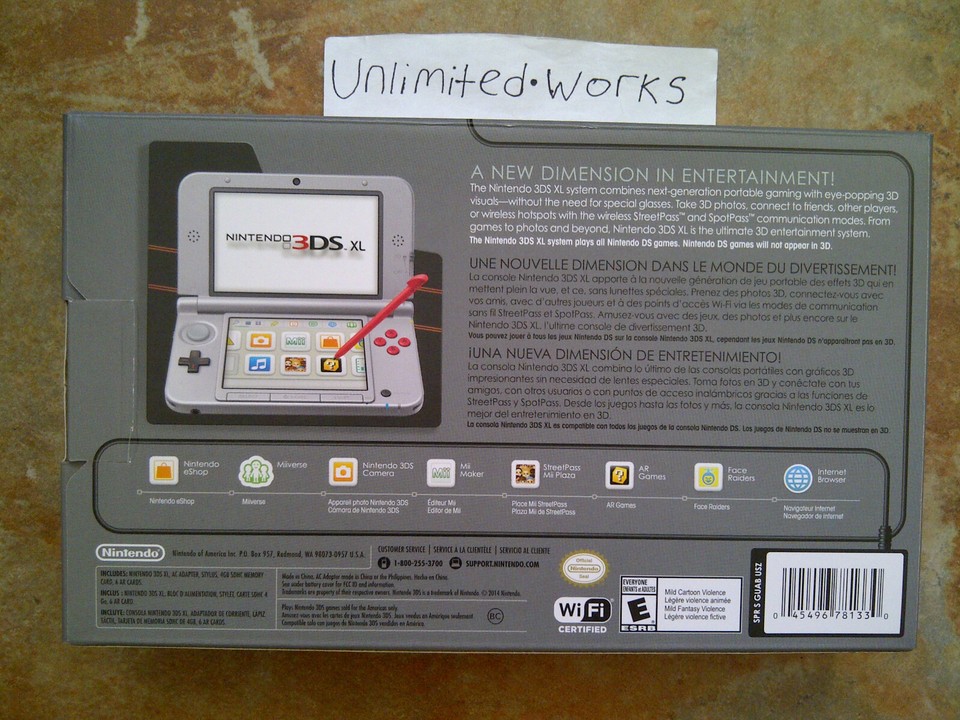 Nintendo 3DS XL Retro NES Silver Edition Console US Brand New | eBay