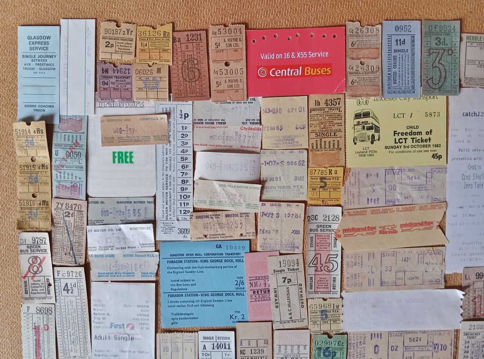 100 different UK Bus Tickets ~ Punch Ultimate Setright TIM Almex ...