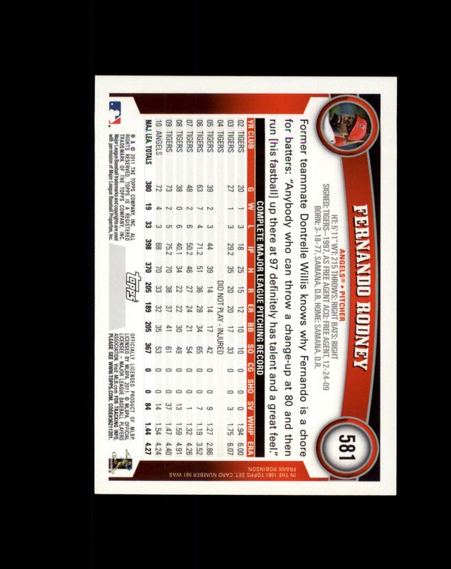 #581 Fernando Rodney 2011 Topps Cognac Diamond Anniversary Parallel | eBay