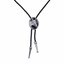 Western Cowboy Bolo Tie Black Stone Obsidian Rodeo Dance Necktie ...