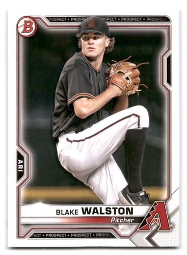 Blake Walston 2021 Bowman Baseball #BP-104 Arizona Diamondbacks ...