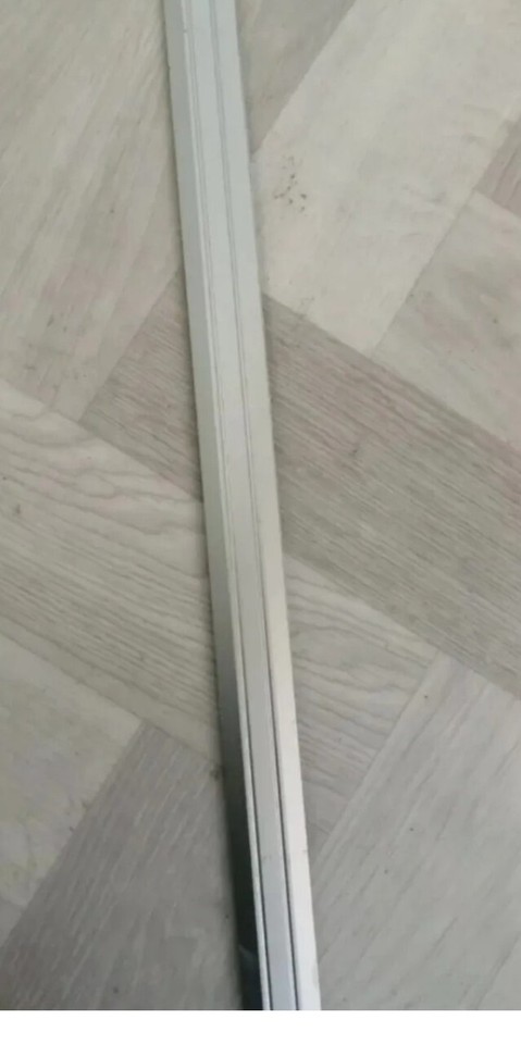 2x 900mm SELF ADHESIVE ANODIZED ALUMINIUM DOOR FLOOR Lino EDGE TRIM ...