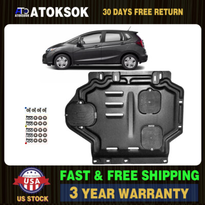 Engine Splash Shield Cover Mud Flaps For Honda Fit 2007-2020 1.5L Black ...