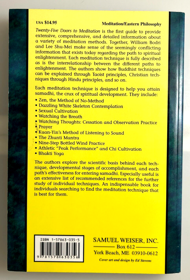 Twenty-Five Doors to Meditation By William Bodri & Lee Shu-Mei - Weiser ...