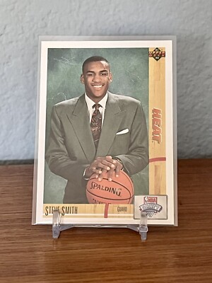 1991 Upper Deck NBA Draft Steve Smith RC No. 4 Rookie Card Miami Heat ...
