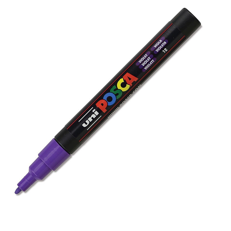 Posca Markers, Paint Marker, Violet Paint, 3M Fine Tip, Opaque Ink ...