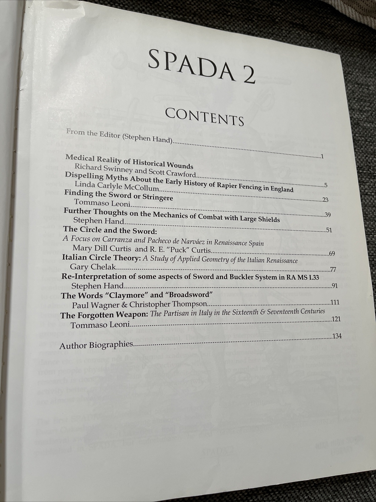 Spada: An Anthology of Swordsmanship - Stephen Hand - The Chivalry ...