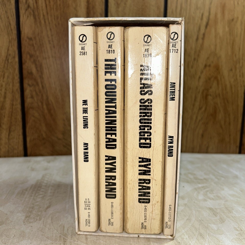 Ayn Rand Box Set of Four Books Slipcase Signet PB | eBay