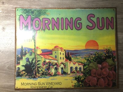 Morning Sun Winery Vineyard California and Meteor Coffee Metal Signs | eBay