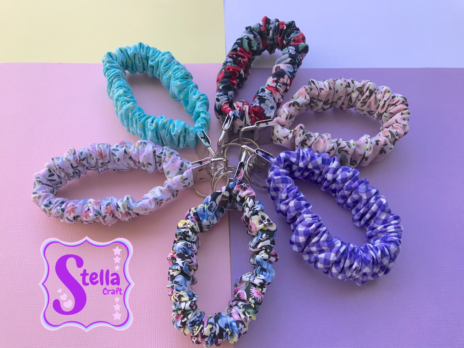Scrunchie Wristlet Keychain / key fob / Scrunchie /Keychain / Wristlet ...