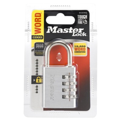 Master Lock WORD Combination Padlock 643DWD, 1-9/16" wide | eBay