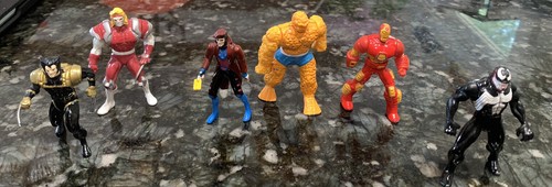 Lot Of 90’s Marvel Heavy Metal Heroes Figures Iron Man Doom Thing Ecs ...