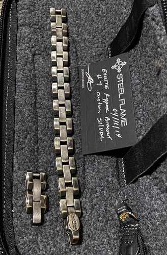 Rare Custom Steel Flame Executive Ripper Bracelet #7 | eBay