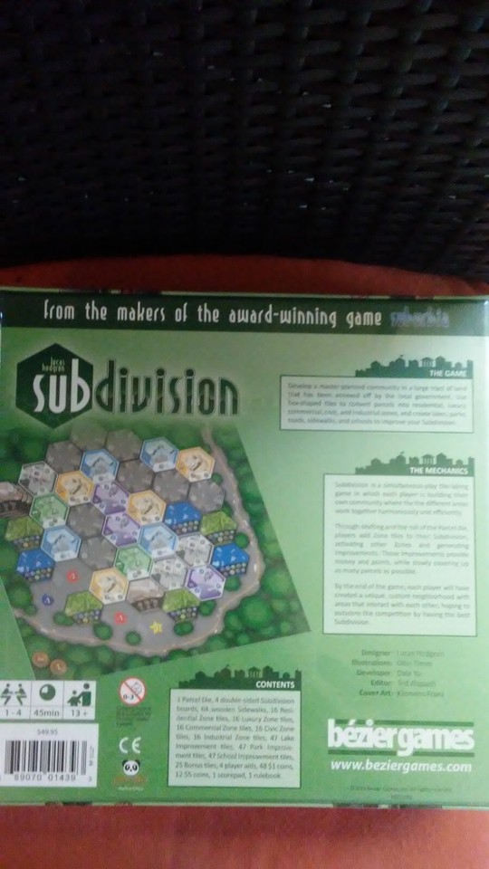 Subdivision - Bezier Games Board Game New | eBay