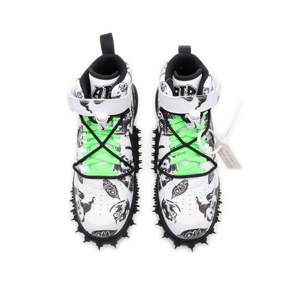 DR0500-102 Off-White Nike Air Force 1 Mid Grim Reaper Electro Green ...