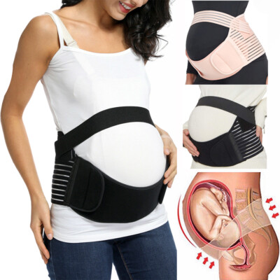 Maternity Pregnancy Belt Lumbar Back Support Waist Band Belly Bump ...