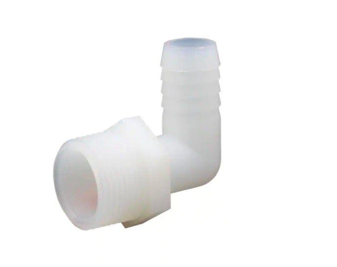 Everbilt 5/8" ID Hose Barb Elbow x 1/2" MIP Nylon Adapter Fitting ...