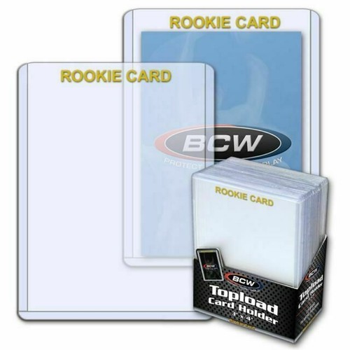 Full Case 1000 BCW 3x4 Rookie Gold Hard Plastic Card Toploaders Holders ...